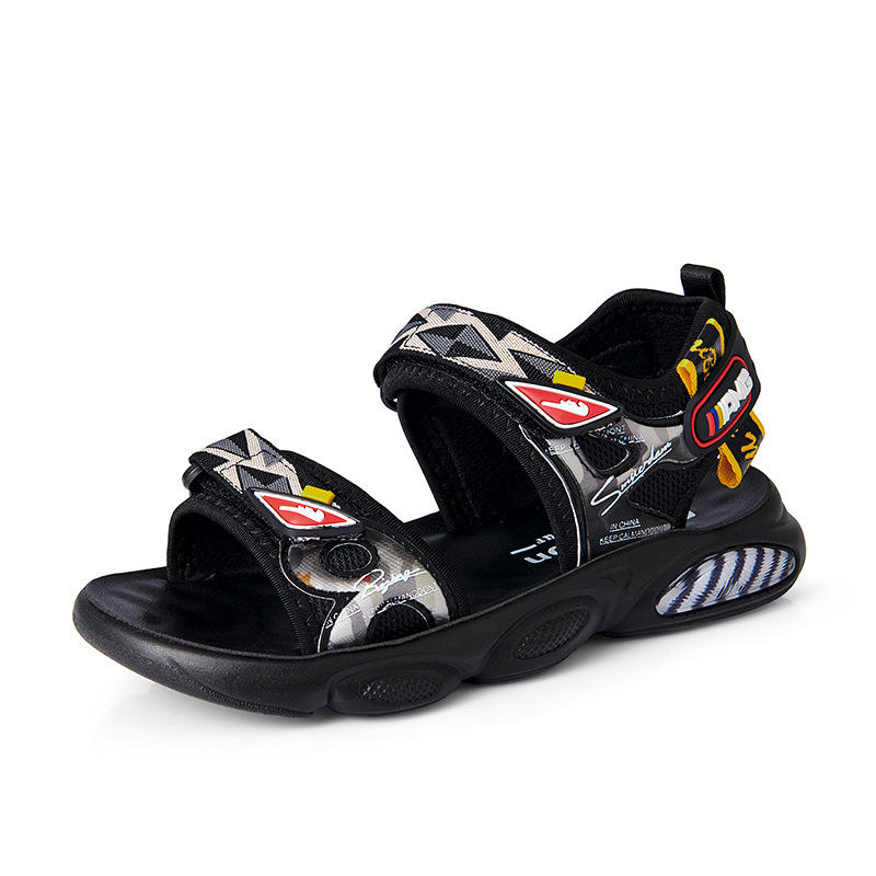 2026 Summer New Open Toe Casual Boys Sandals Velcro Mid-Large Children ...