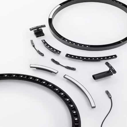 Round Magnetic Track Light Curved Aluminum Channel Customized Rail ...