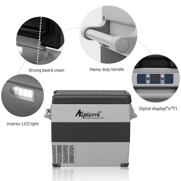 Alpicool CF45 45L Portable Camping Cooler - Dual-Zone Fridge