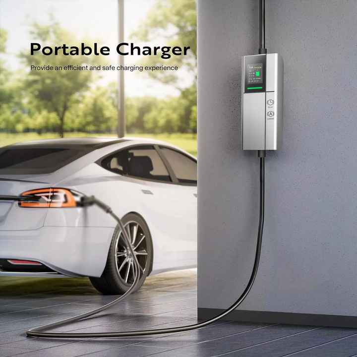 For Tesla Portable Electric Vehicle Charger 7Kw/9.6Kw 32A/40A New ...