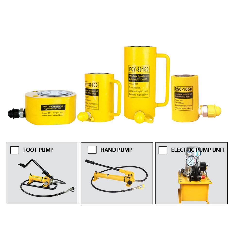 10 Ton Aluminum Small 4 Inch Bore Double Action Hydraulic Cylinder