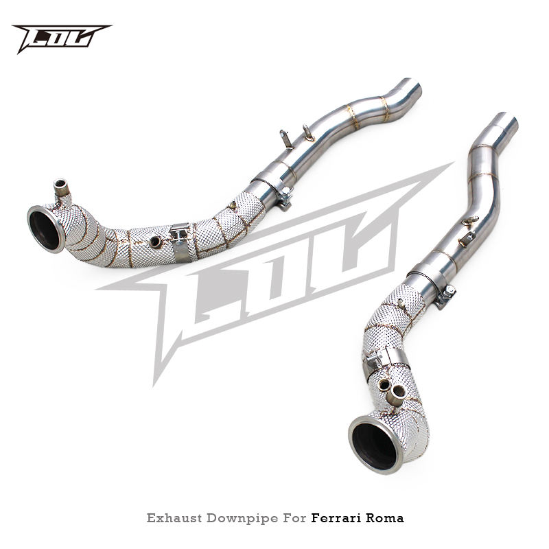 OBM Stainless Steel Downpipe Pipes for Ferrari Roma V8 3.9T 2020+ Boska ...