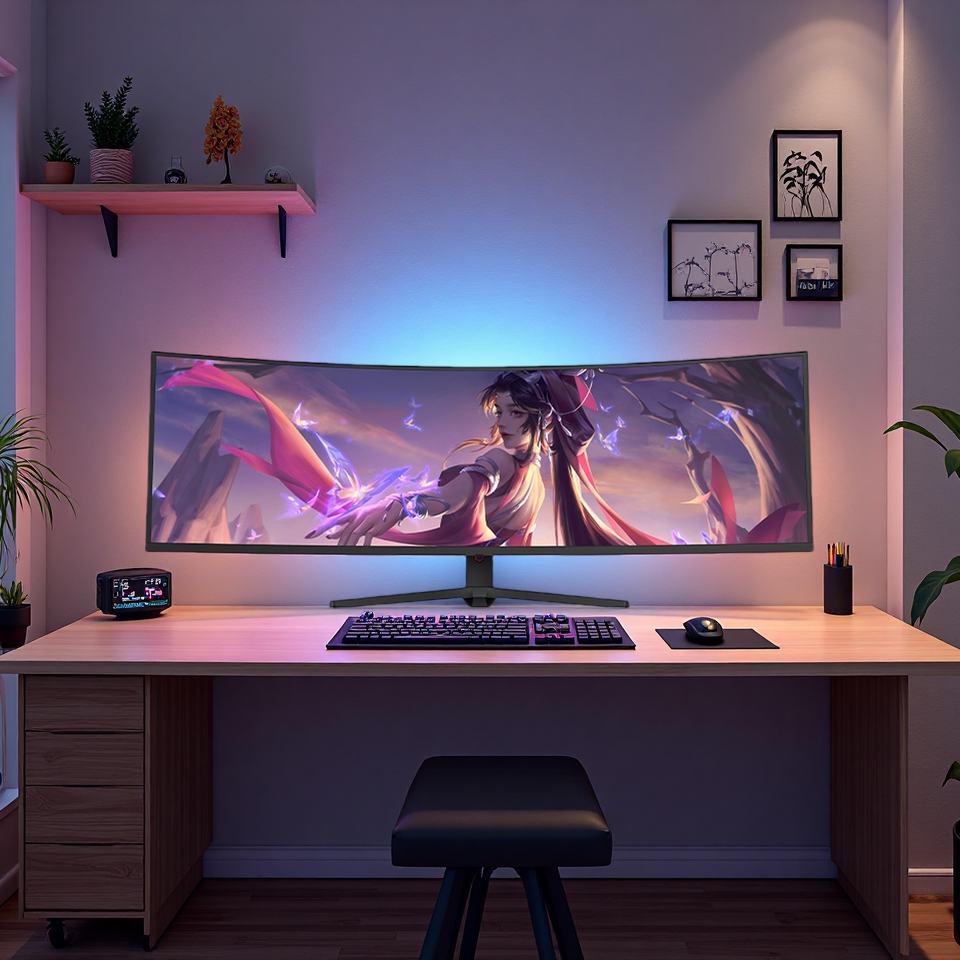 49inch 5K 120Hz 165Hz 240HZ Ultra Wide Screen Curved Gaming Monitor RGB ...