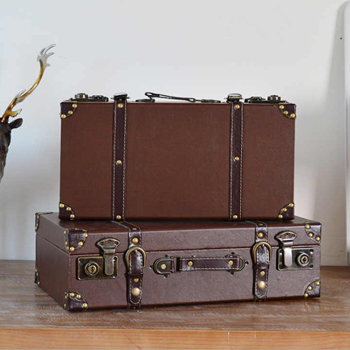 European-style Vintage Suitcase Storage Clothing Storage Box Vintage ...