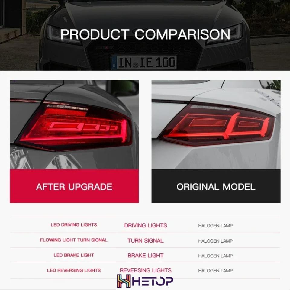 TT Taillights 2015-2019 Upgrade LED Plug and Play Modified Rear Tail ...