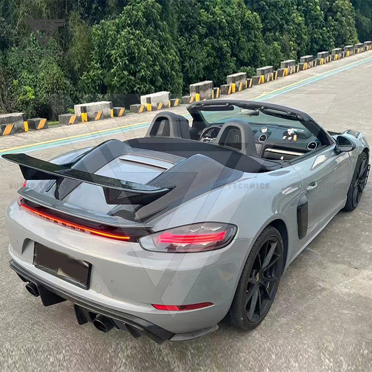 Fit GT4 Style Half Carbon Fiber Body Kit for Porsche Boxster 718 2016 ...