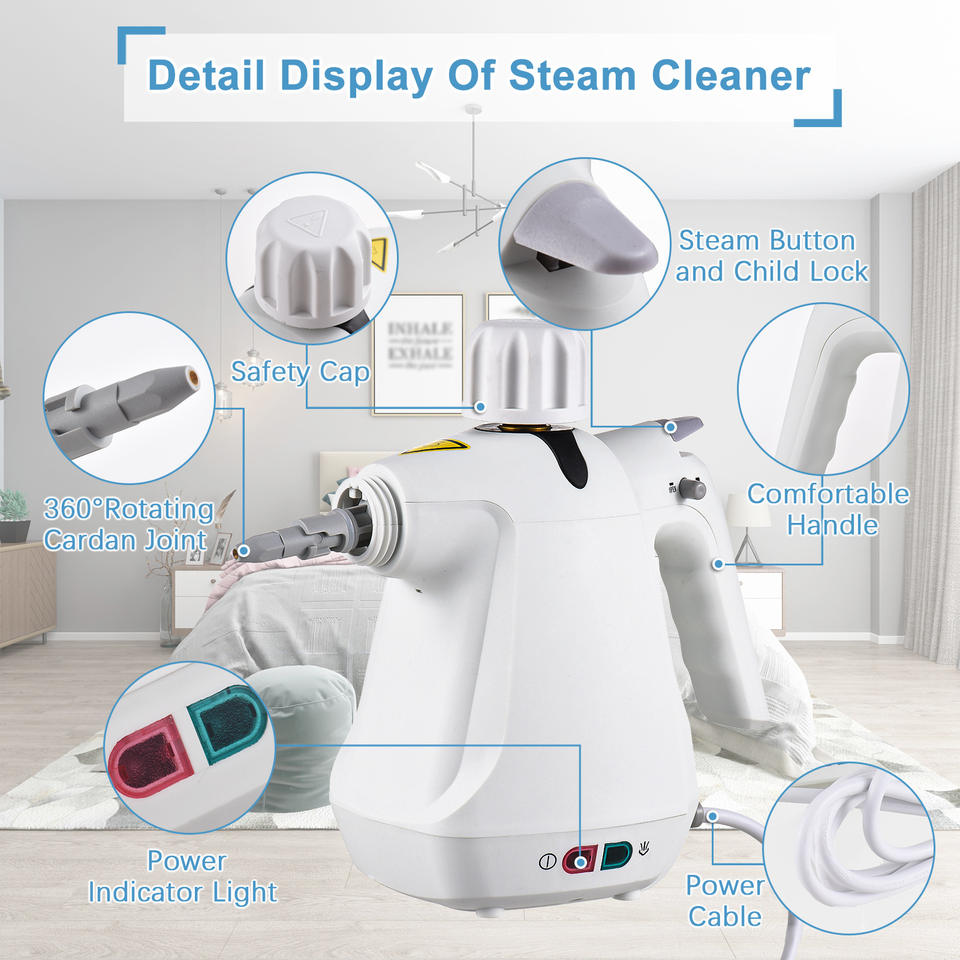 COMPASS Handheld Steam Cleaner Multi-Purpose ,Home & Car Use,High-Temp ...