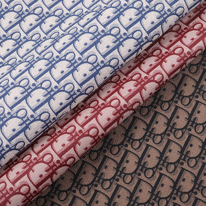 K1290 Imitation brand color printed PVC leather designer artificial ...
