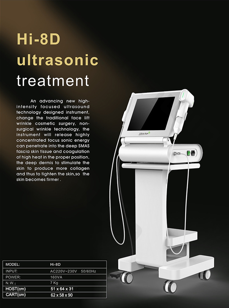 2 In 1 8D Hifu High Intensity Focused Technology Multi Row Skin ...