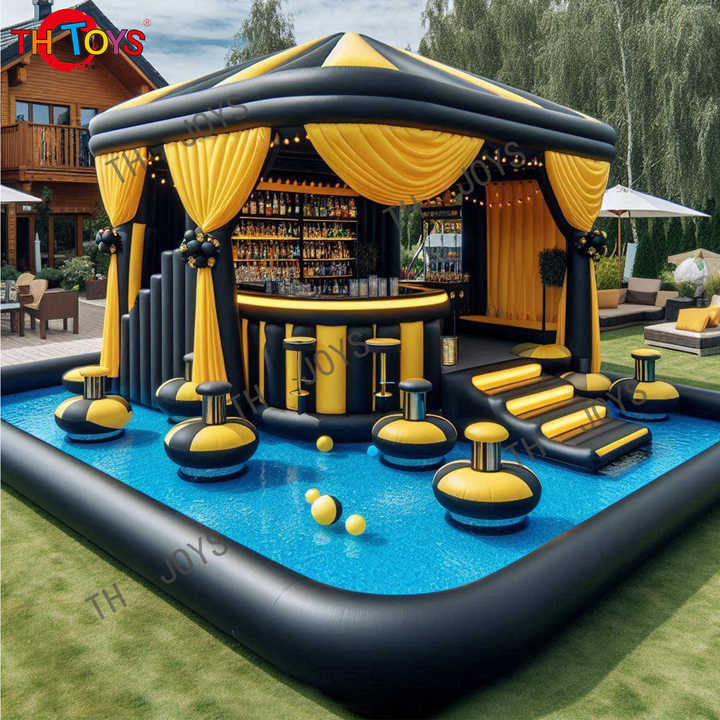 Inflatable Pool Lounge for Parties - Custom Made PVC Bar