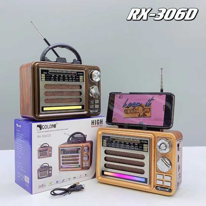USB DC Charge Retro Radio AM FM SW Band RX-075SD Golon