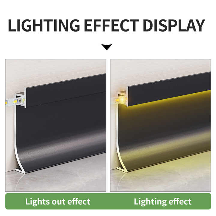 4cm Customized LED Light Corner Footer with Aluminum Alloy Baseboard ...