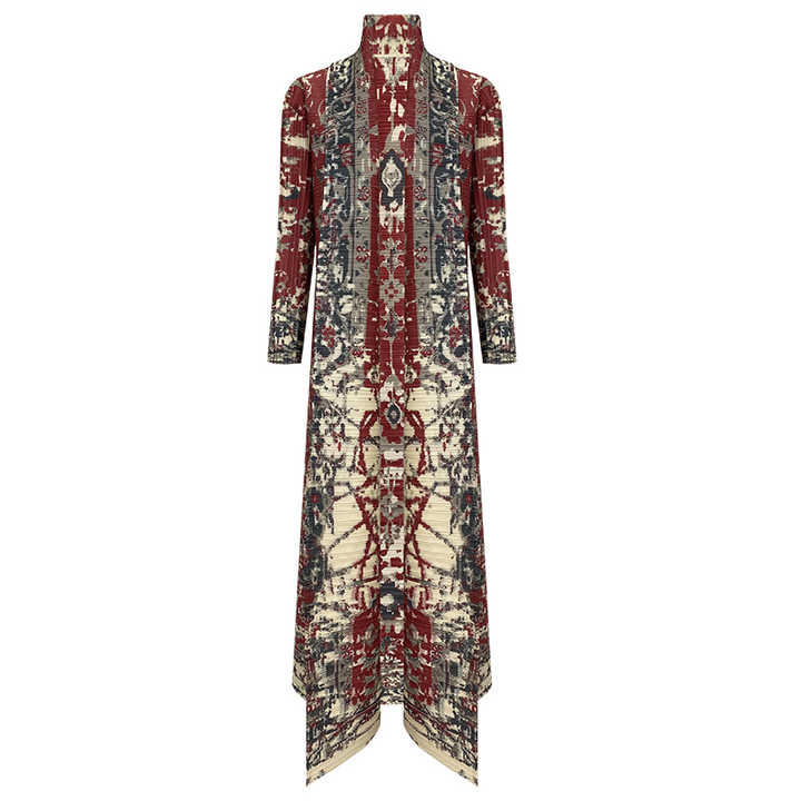Abaya 2025 Pleated New Design Clothing Women's Dresses Chinese Red Open ...