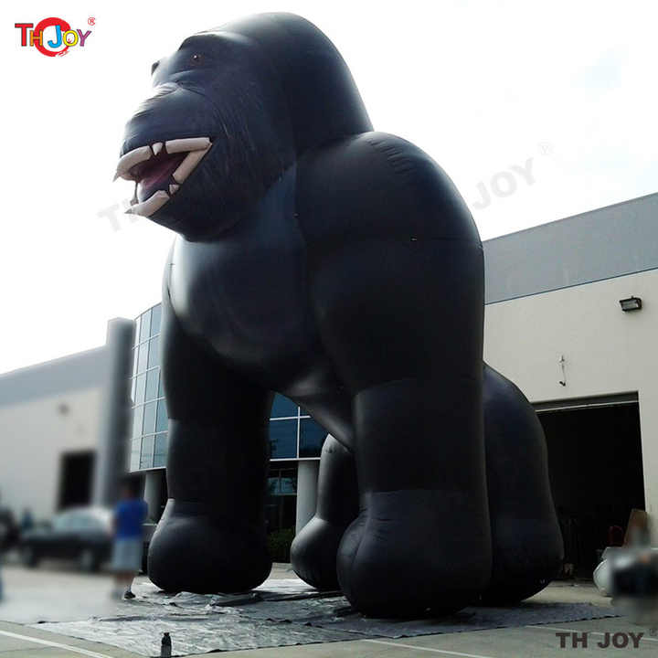 8m Giant Black Inflatable Gorilla EyeCatching Advertising Balloon With ...