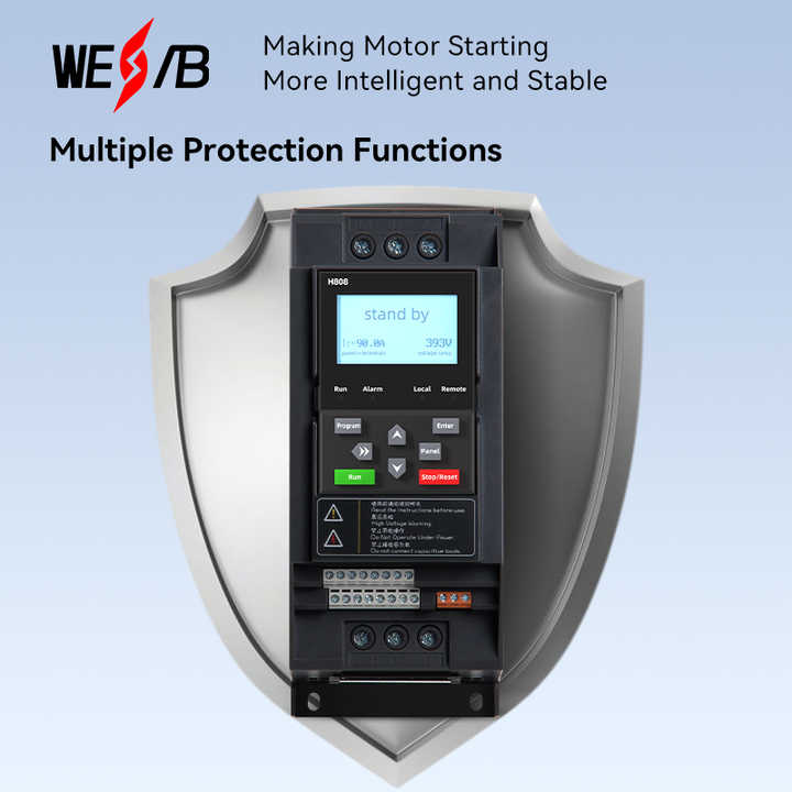 10kw Three-Phase VFD Inverter Drive with Built-in Bypass Soft Starter ...