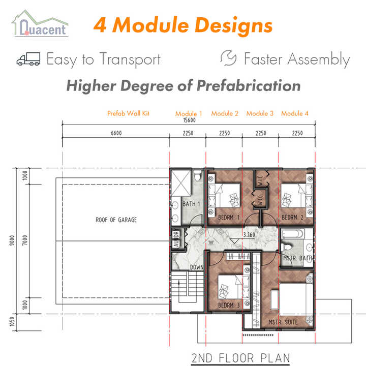 213 Sqm 4 Bedroom 4 Modules Design Pre Fab Home Casas Luxury Villa ...