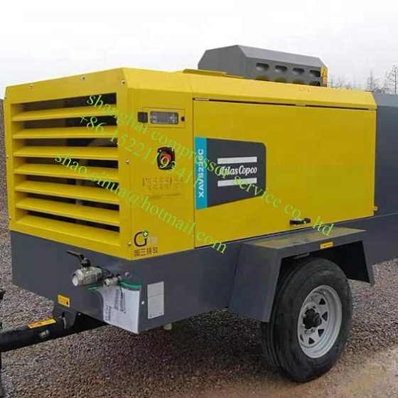 Atlas Copco XAS185 Portable Diesel Air Compressor for Construction