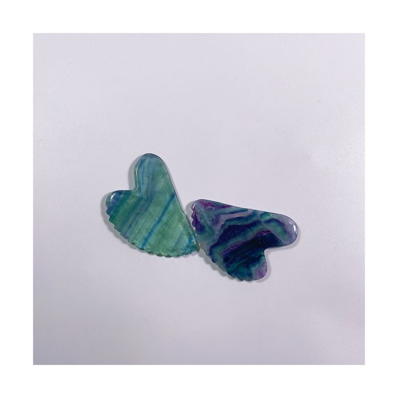 2026 Beautiful Guasha Board Natural stone Fluorite Teeth Shade Gua Sha ...