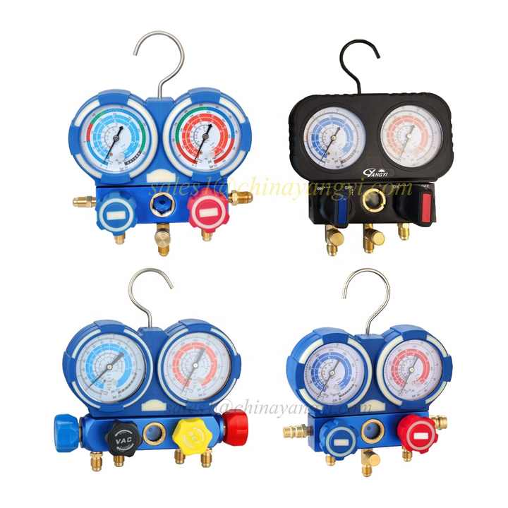 Refrigerant Pressure Manifold Gauge Set for R32, R410A, R134A