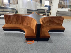 L Shaped Restaurant Booths - Modern Design, Custom Sizes