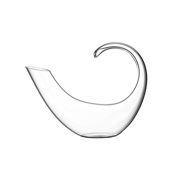 Creative Ox Horn Shaped Slanted Glass Wine Decanter Carafe for Wedding ...