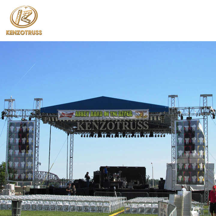 Aluminum Outdoor Concert Stage Truss - Curved Roof Design