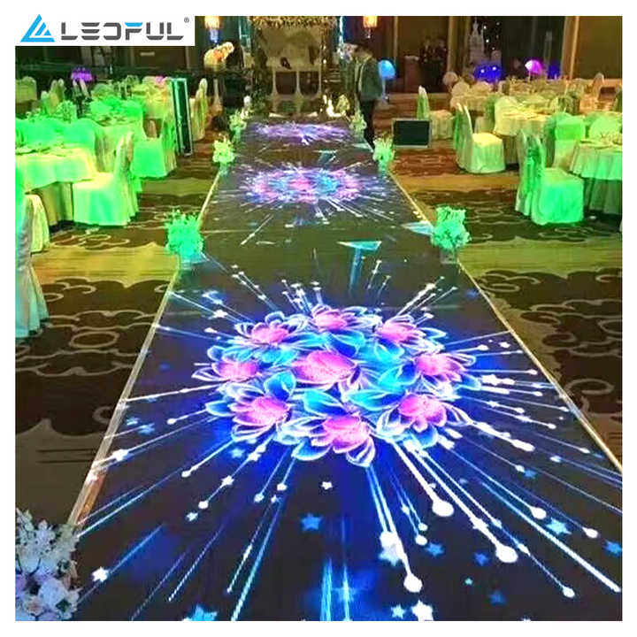 Led Floor Panels 3D Colorful Interactive Video Dance LED Stage Floor