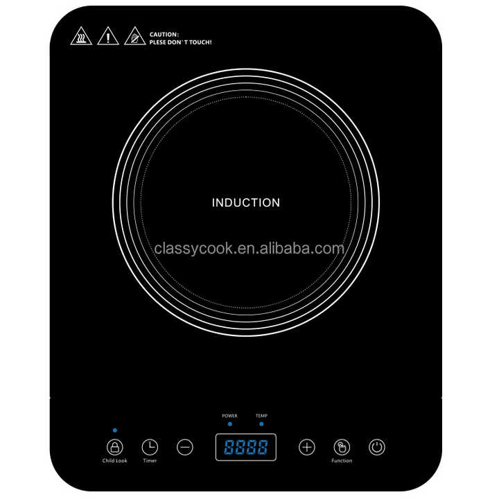 2000W Portable Induction Cooker 4 Blue LED Lights 230V Single Electric ...