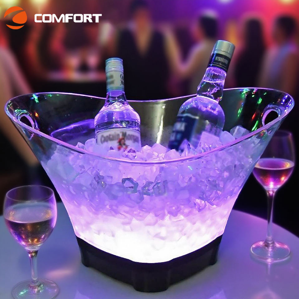 Large Luxury Party Refrigerated Ice Bucket Cooler 12L Plastic Beverage ...