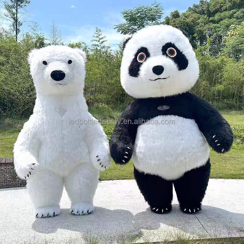Mascots Costumes Adult Sized Inflatable Animal Cotton Plush Furry Suit ...