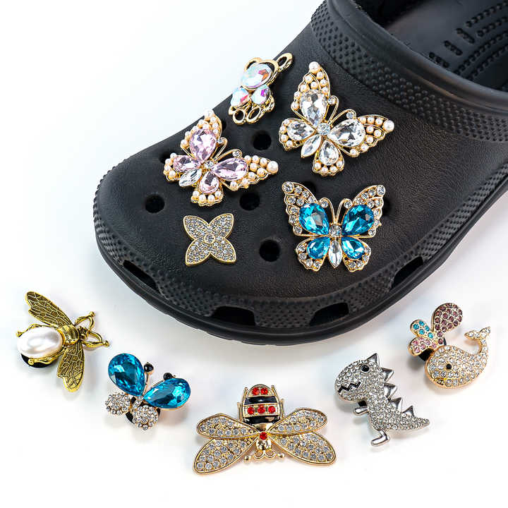 HYB kuaji 906 bling Diy animal cute luxury New designer metal clog ...