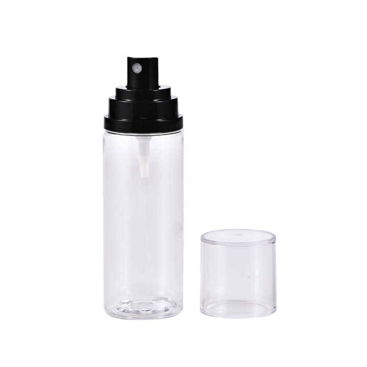 Custom 60ml 100ml Pet Translucent Black Empty Fine Mist Spray Bottle Facial Toner Cosmetic ...