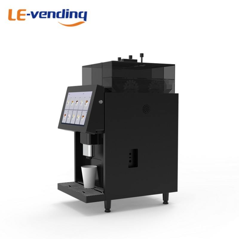 LE330A Commercial Coffee Maker Dual-Bean Hoppers Fridge Storage ...