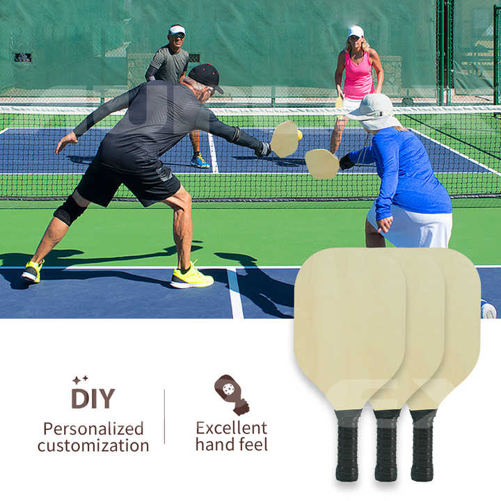 Plywood Sublimation Coating Pickleball Paddle Racket Set of 2 ...