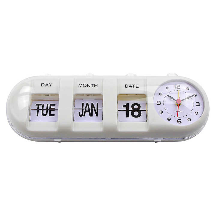 Creative Auto Flip Calendar Table Clock - Perfect Gift