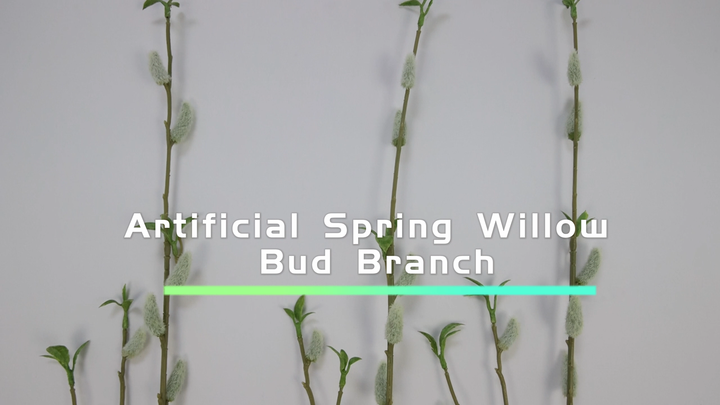 Artificial Spring Willow Bud Branch Berry Stems for Home Decoration
