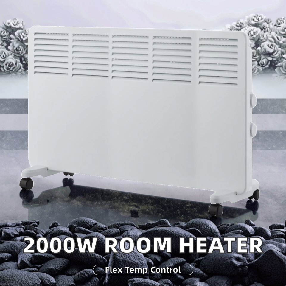 2000W Electric Wall-Mounted Convector Heater Adjustable Thermostat ...