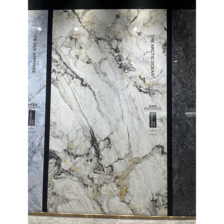 Large Format Big Size Ceramic Panel Sintered Stone Brown Marble Wall ...