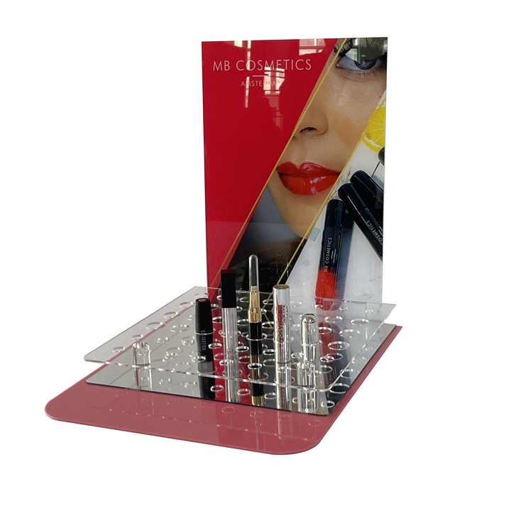 Custom Cosmetic Store Shop Counter Table Top Eyelash Eyebrow Lip Color ...