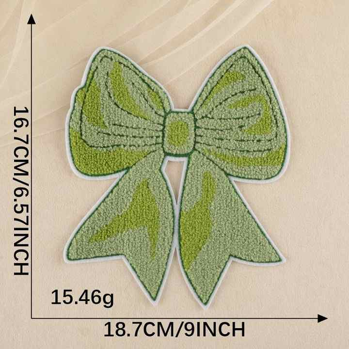 Wholesale High Quality Custom Small Cute Bow Embroidery Patches Red ...