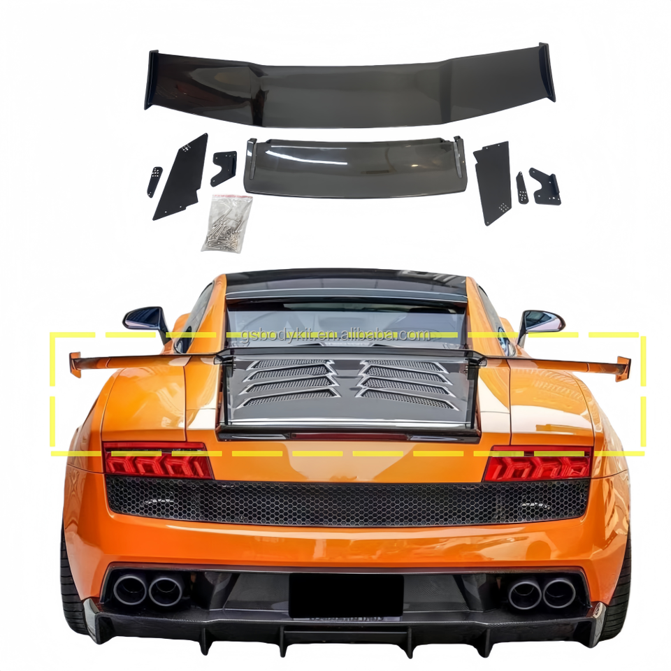 Carbon Fiber Rear Spoiler Wing for Lamborghini Gallardo LP550 LP560 ...