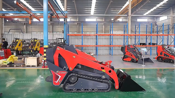 Derette V1000 Skid Loader - High Performance 25hp Kubota Diesel Engine