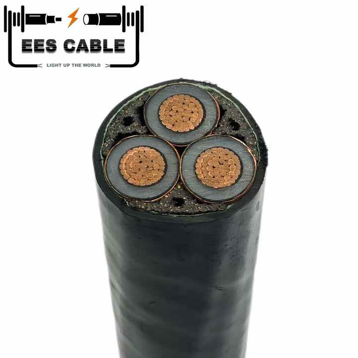 18/30kV 3 Core Cu/XLPE/CTS/PVC N2XSEY Copper Tape Shielded Power Cable ...