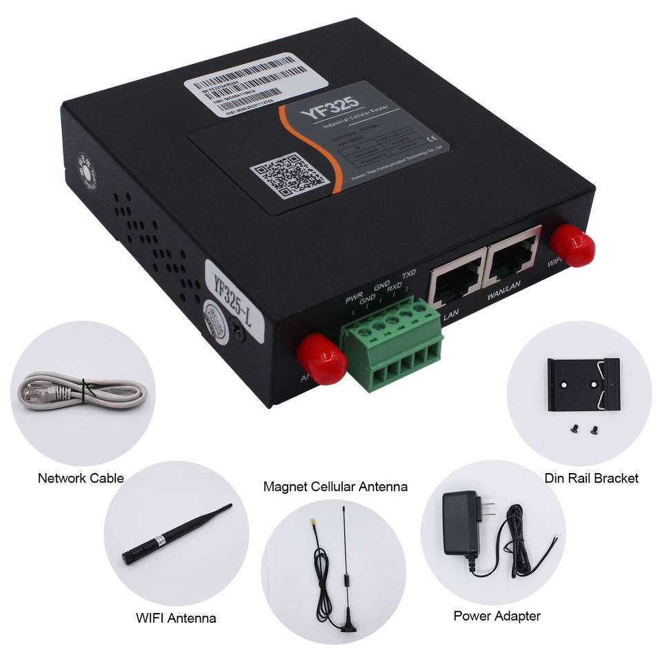 YF325 4G LTE Router - Industrial-Grade with External Antennas