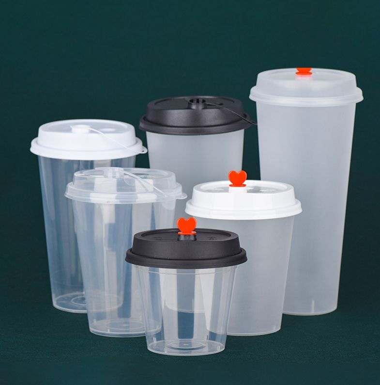Wholesale Custom Clear PET Injection Cup with Lids PP Frosted Reusable ...