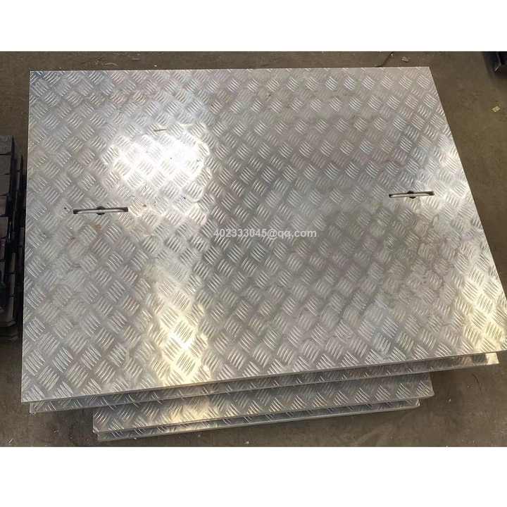Aluminum Checker Plate Manhole Cover Trench Cover with Handle