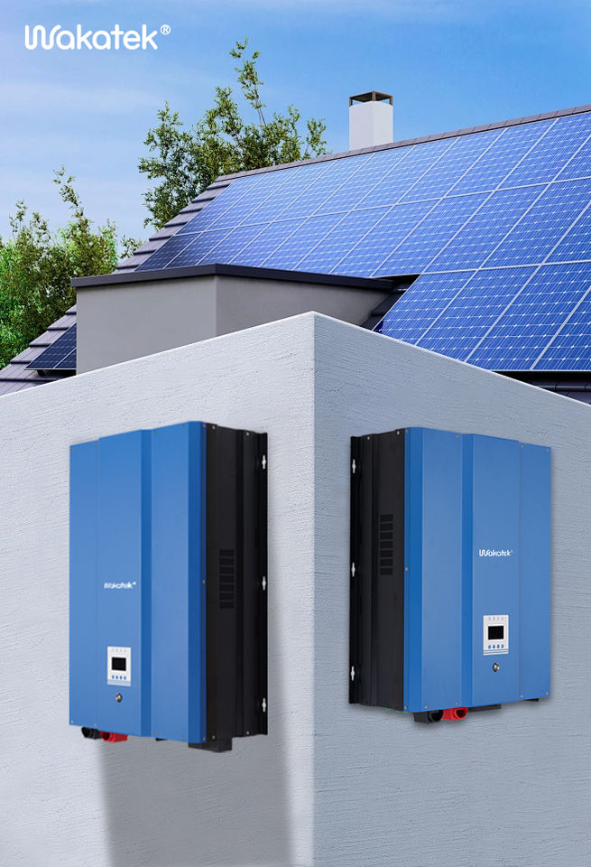 WAKATEK Mppt Solar Hybrid Inverter Single Phase Output Green Power 5kw ...