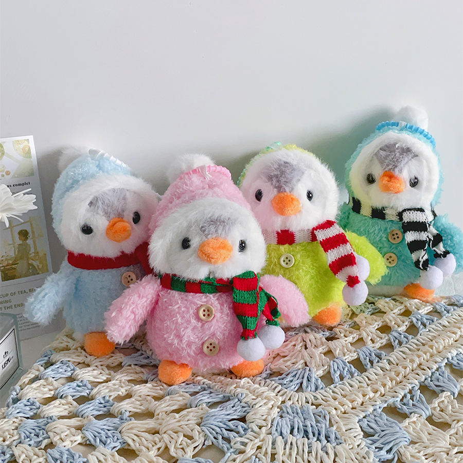 Peluche Winter penguin Keychain Christmas Plush Keychains Cute Soft ...
