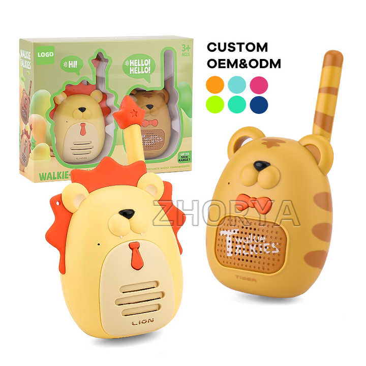 Zhorya 2PCS 500M Long Range Phone Walkie Talkie Toy Set Plastic Cartoon ...