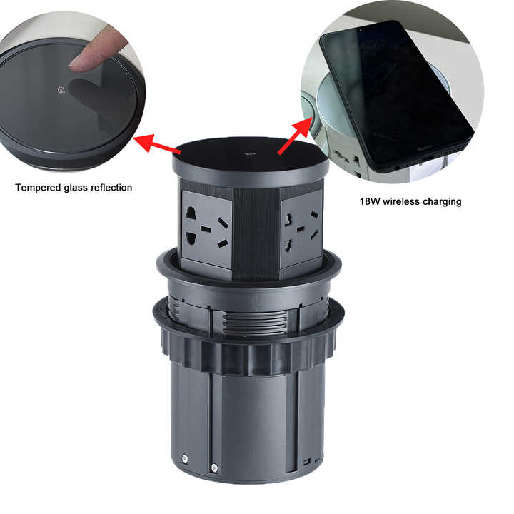 Smart Pop up Socket with Wireless Charging - IP44 Waterproof